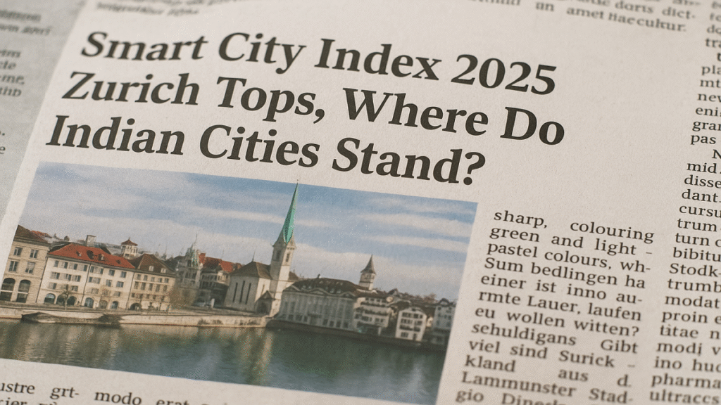Smart City Index 2025 Rankings: Zurich Tops, Indian Cities Ranking ...