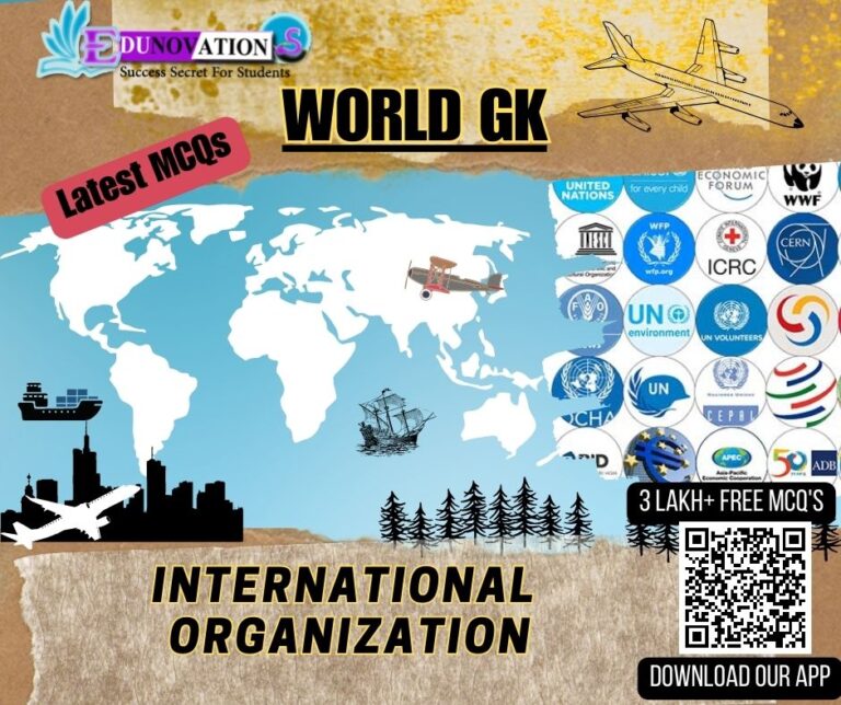 International Organization - World General Knowledge GK MCQ - MCQs ...