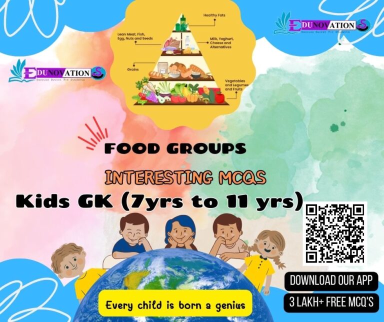 Food Groups- Kids GK (7yrs To 11 Yrs) GK MCQ - MCQs Multiple Choice ...