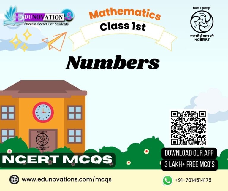 NCERT Class 1 Maths MCQ : Numbers - MCQs Multiple Choice Questions