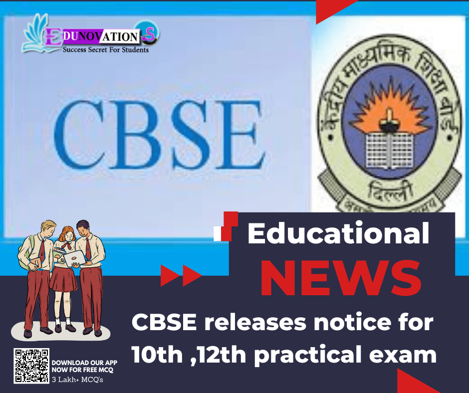 CBSE releases notice for 10th ,12th practical exam - Edunovations