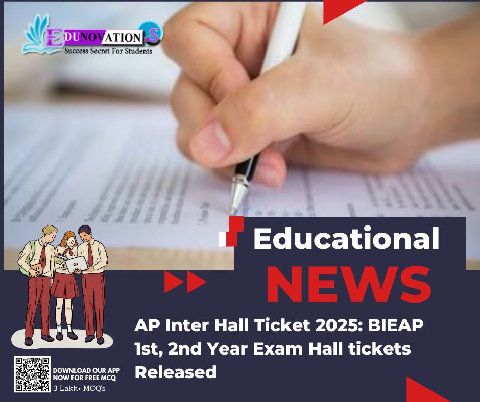 AP Inter Hall Ticket 2025: BIEAP 1st, 2nd Year Exam Hall tickets Released - Edunovations